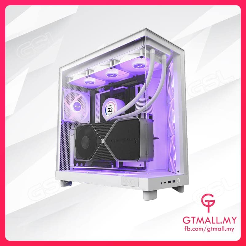 NZXT H6 Flow RGB Compact Dual-chamber ATX Case with RGB Fans – All ...